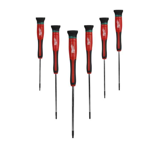 Milwaukee 6 Piece Torx Precision Screwdriver Set (4932471870) | CEF