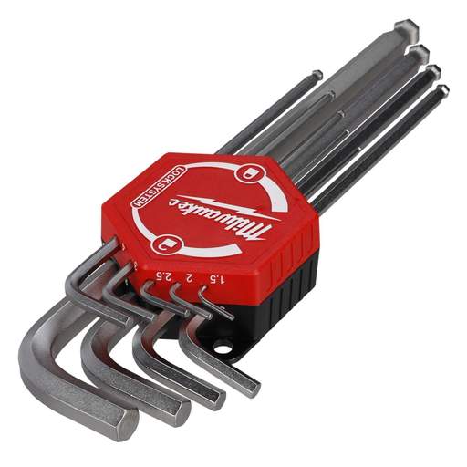 Milwaukee 1.5mm to 10mm Hex Keys 9 Piece Set (4932478621) | CEF