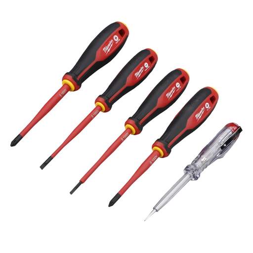 Milwaukee 5 Piece Tri-Lobe VDE Screwdriver Set (4932478737) | CEF