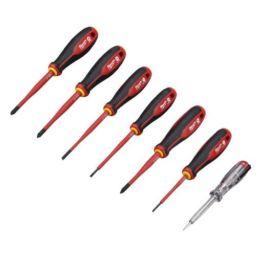 Milwaukee 7 Piece Tri-Lobe VDE PZ Screwdriver Set (4932478738) | CEF