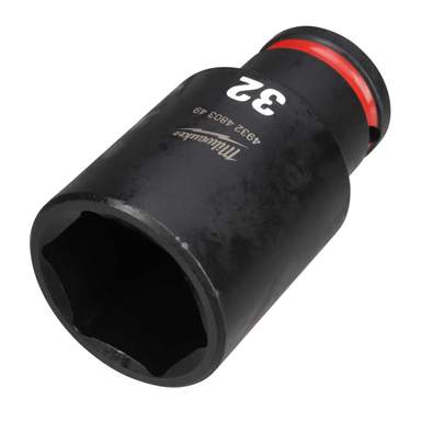 Milwaukee 32mm SHOCKWAVE™ ½" Drive Deep Impact Socket (4932480349) | CEF