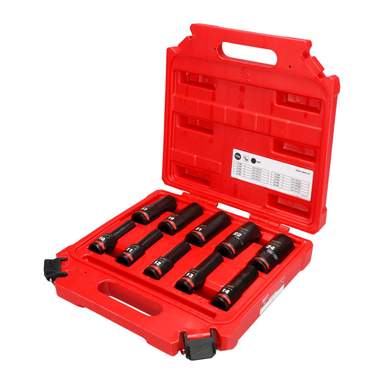 Milwaukee 10 Piece ½" Impact Socket Deep Set (4932480457) | CEF
