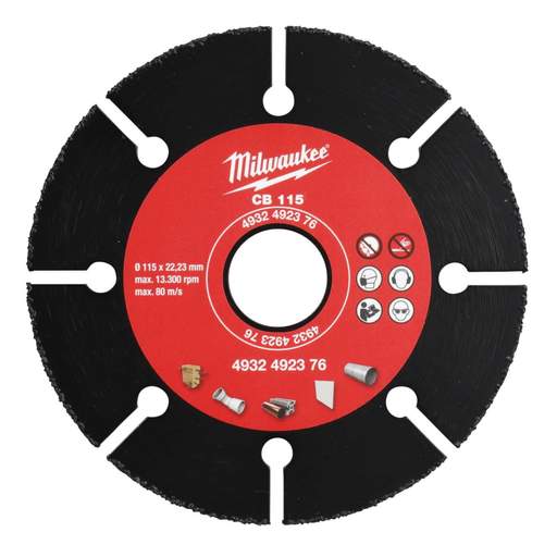 Milwaukee Carbide Cutting Discs 115 x 1 x 22.23mm (Sold in 1's ...