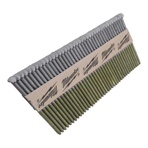 Milwaukee 90mm Ring Shank Hot Dipped Galvanised D Head Framing Nail ...