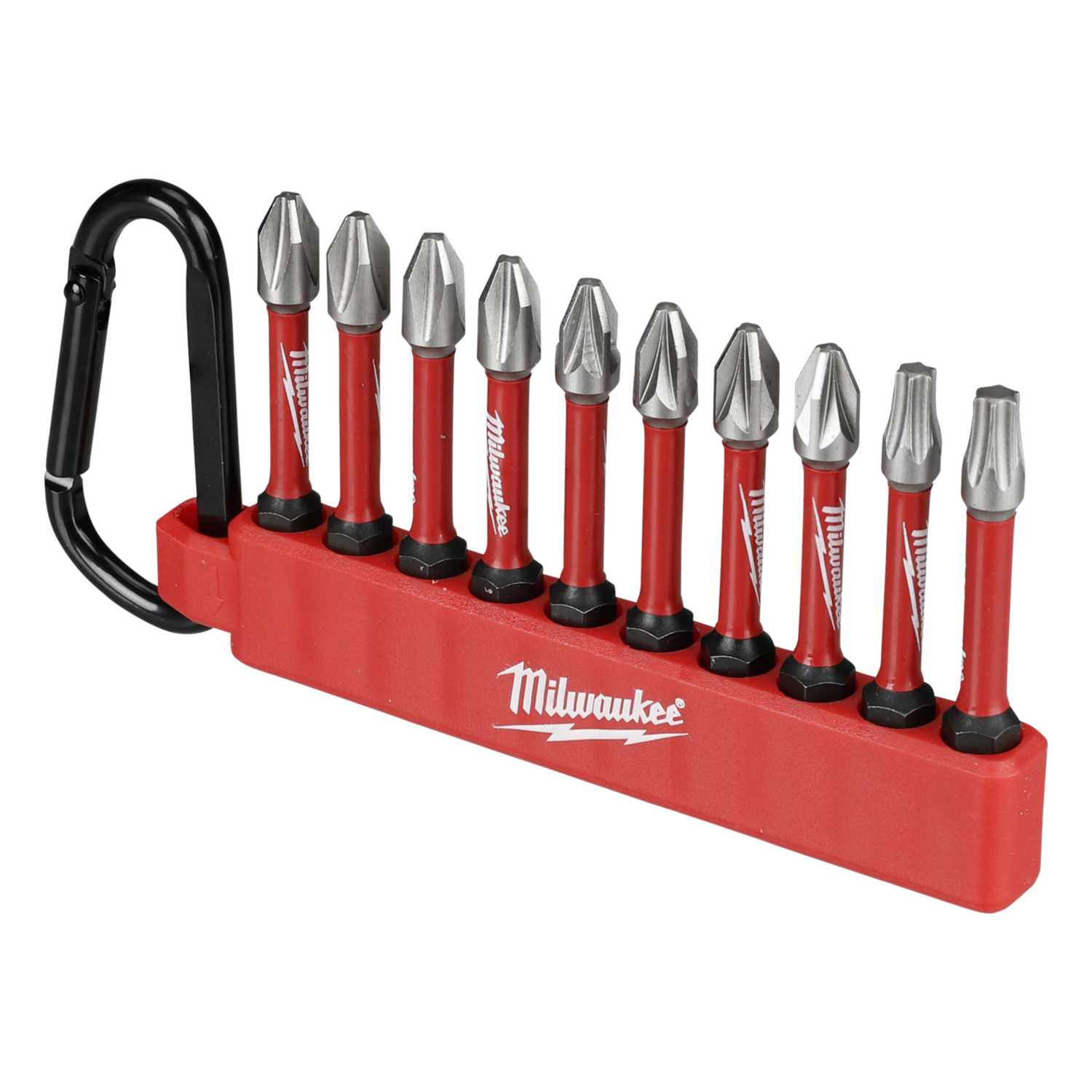 Milwaukee Shockwave Screwdriver Bit Carabiner Set 10 Piece (4932492939 ...