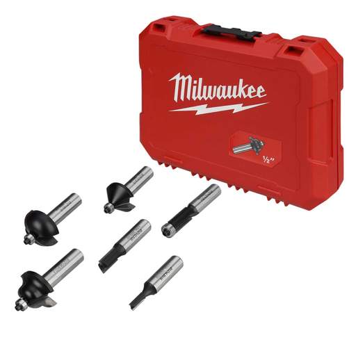 Milwaukee 6 Piece 12.7mm Router Bit Set (4932493579) | CEF