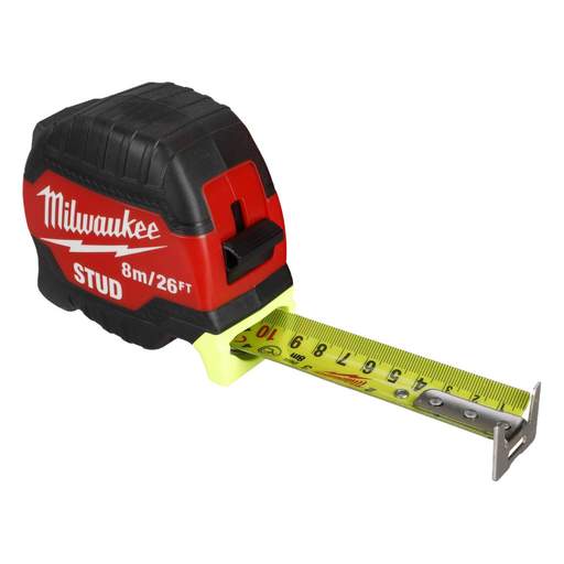 Milwaukee 8m / 26ft Tape Measure STUD Gen 3 (4932498766) | CEF