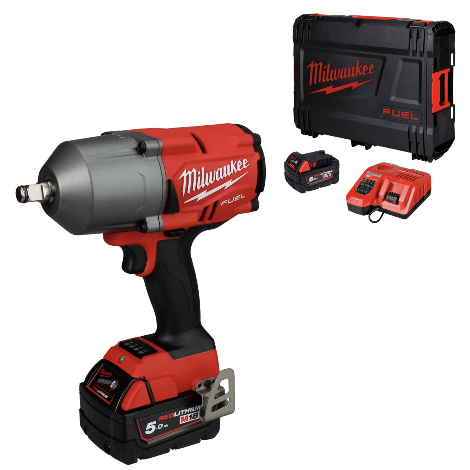 Milwaukee M18FHIWF12-502X M18™ 18V Impact Wrench ½'' with 2 x 5.0Ah ...