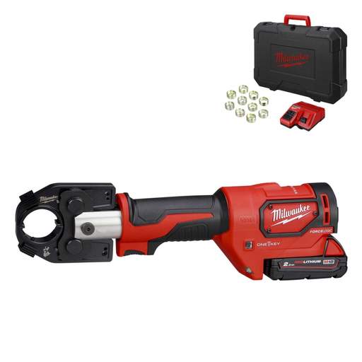 Milwaukee M18HCCT-201CL-SET 18V FORCE LOGIC™ Hydraulic Cable Crimper (1 ...