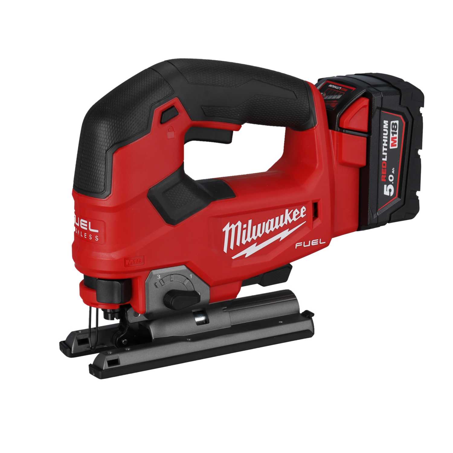 Milwaukee M18FJS-502X 18V FUEL™ Top Handle Jigsaw with 2 x 5.0Ah ...