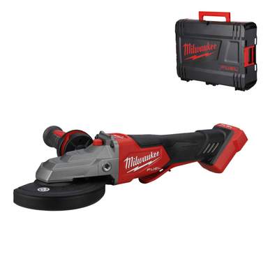 Milwaukee M18FSAGF125XPDB-0X 18V 125mm Flathead Braking Angle Grinder ...
