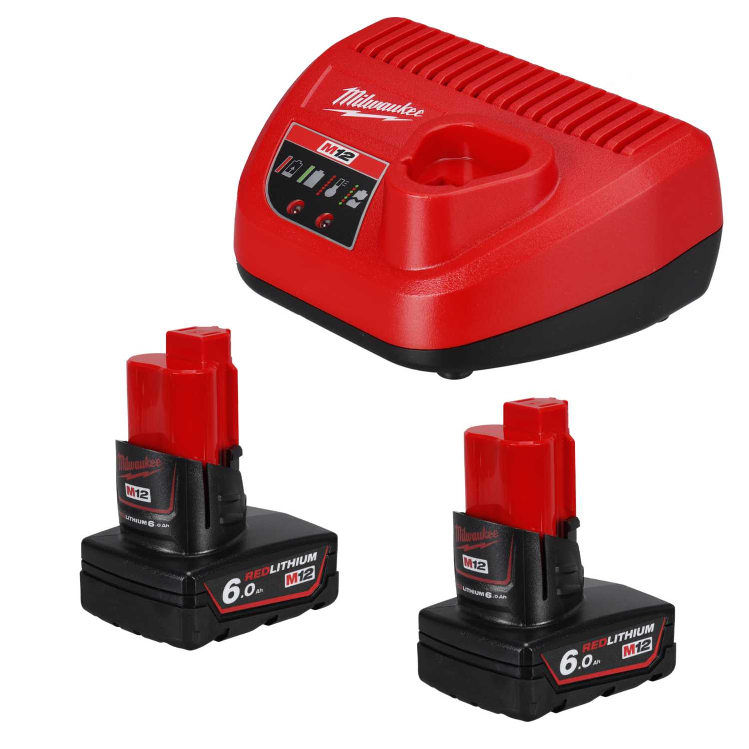 Milwaukee M12FPP2A2-602X 12V FUEL™ Impact Driver and Percussion Drill ...