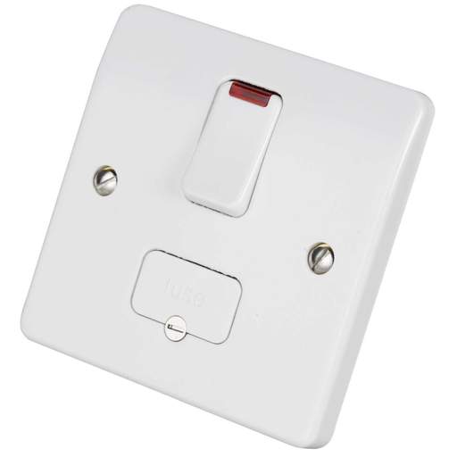 MK Logic Plus 13A DP Switched Fused Spur with Neon White (K1060WHI) | CEF