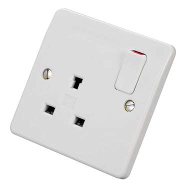 MK Logic Plus 13A DP 1 Gang Non Standard Switched Socket White ...