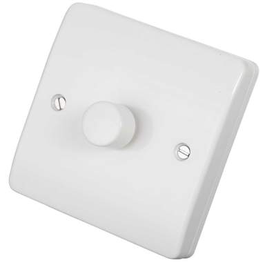 MK Logic Plus 500W/400VA 1 Gang 2 Way Intelligent Dimmer White ...