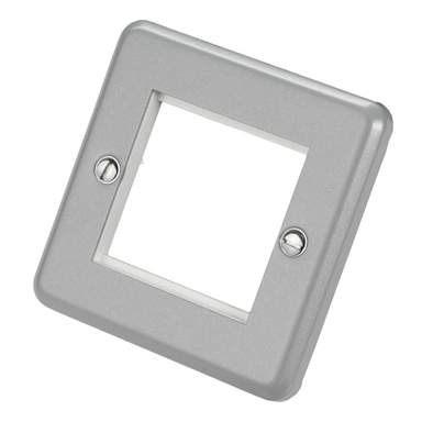 MK Metalclad Plus 1 Gang 2 Euro Module Data Front Plate Metal Clad ...