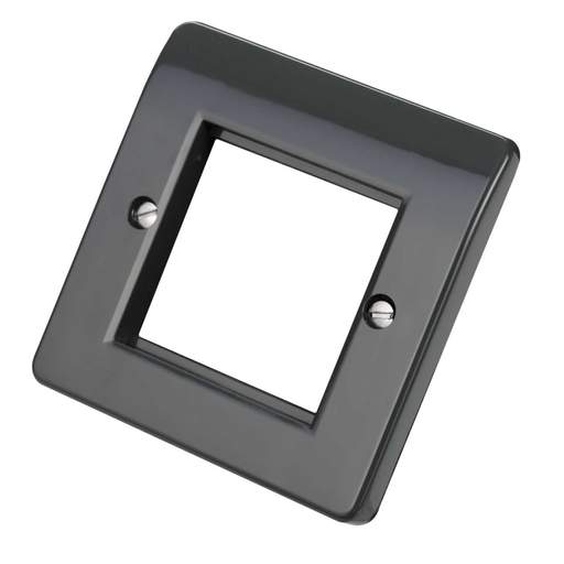 MK Logic Plus 1 Gang 2 Euro Module Front Plate Graphite (K182GRA) | CEF