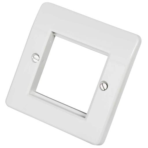 MK Logic Plus 1 Gang 2 Euro Module Front Plate White (K182WHI) | CEF