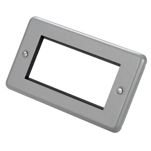MK Metalclad Plus 2 Gang 4 Euro Module Data Front Plate Metal Clad ...