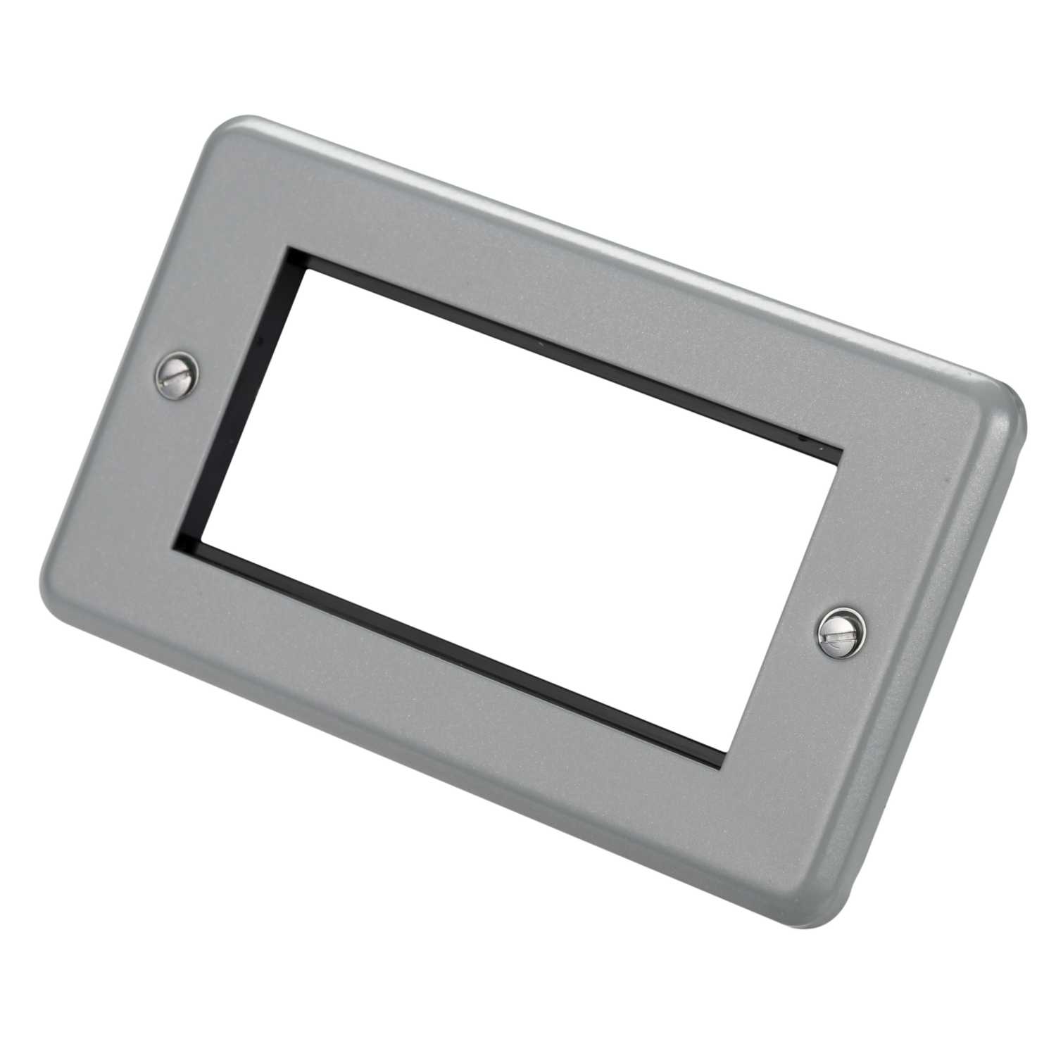 MK Metalclad Plus 2 Gang 4 Euro Module Data Front Plate Metal Clad ...