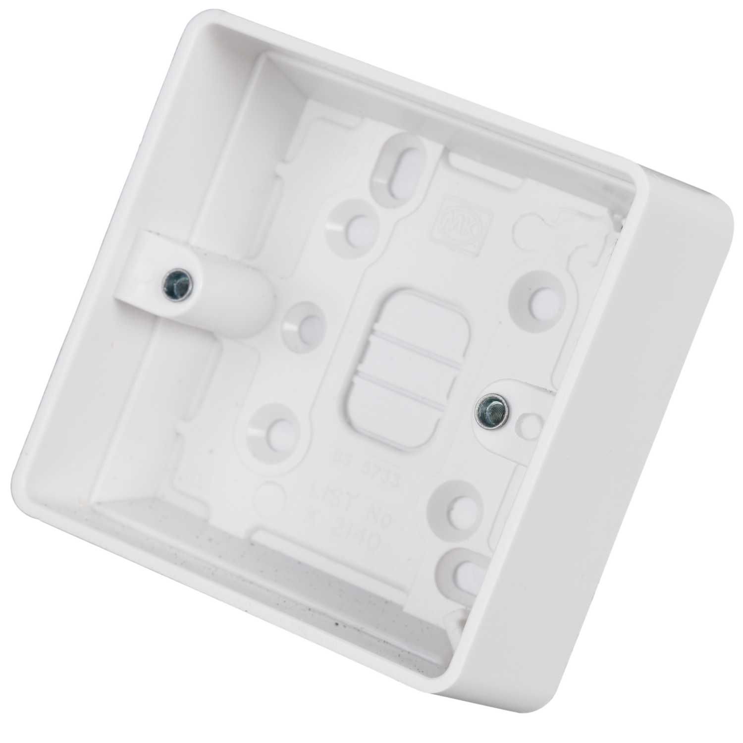 MK Logic Plus 1 Gang 30mm Pattress Back Box White (K2140WHI) | CEF