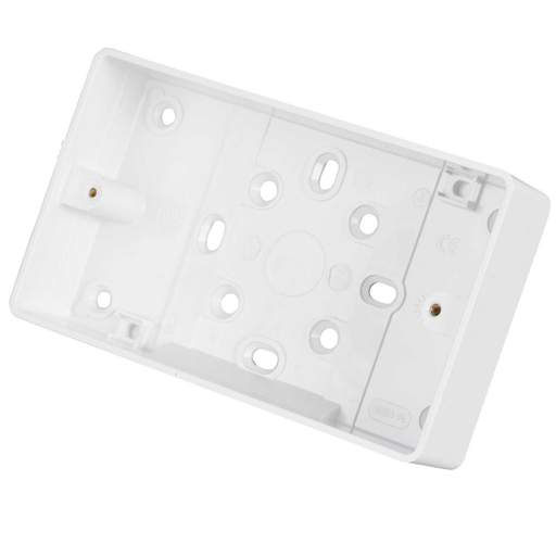 MK Logic Plus 2 Gang 32mm Pattress Back Box White (K2183WHI) | CEF