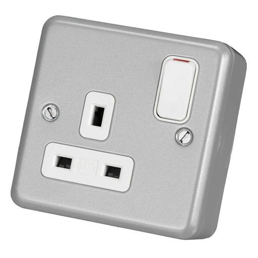 MK Metalclad Plus 13A DP 1 Gang Socket Metal Clad (K2977ALM) | CEF
