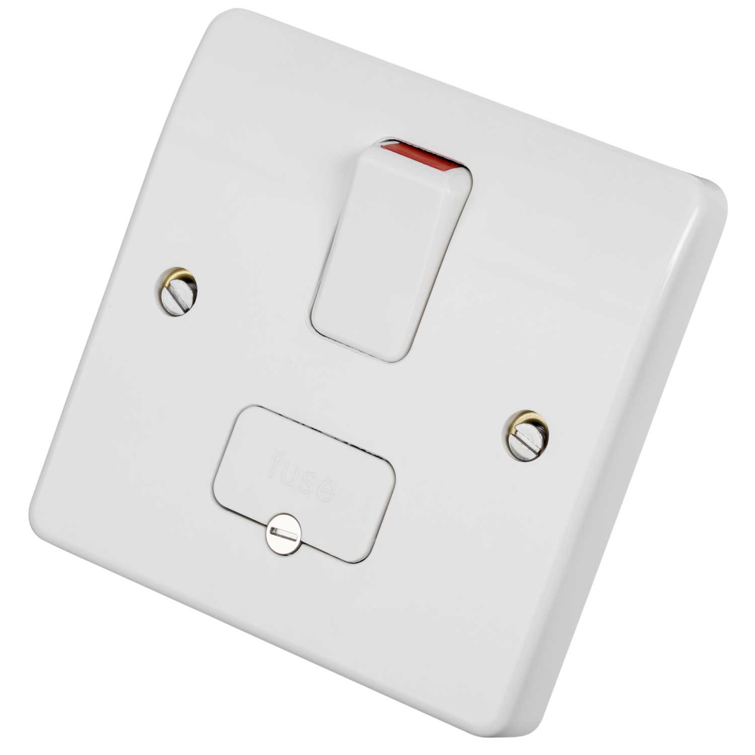 MK Logic Plus 13A DP Switched Fused Spur with Flex Outlet White ...