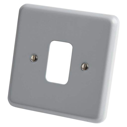 MK Grid Plus 1 Gang Grid Front Plate Metalclad (K3491ALM) | CEF