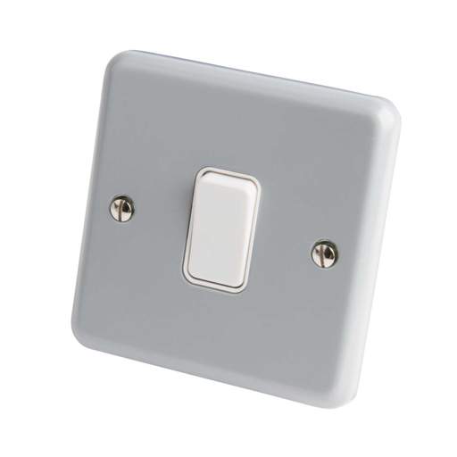 MK Metalclad Plus 10A 1 Gang 2 Way Light Switch Metal Clad (K3591ALM) | CEF