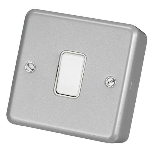 MK Metalclad Plus 10A 1 Gang 2 Way Light Switch Metal Clad (K3591ALM) | CEF