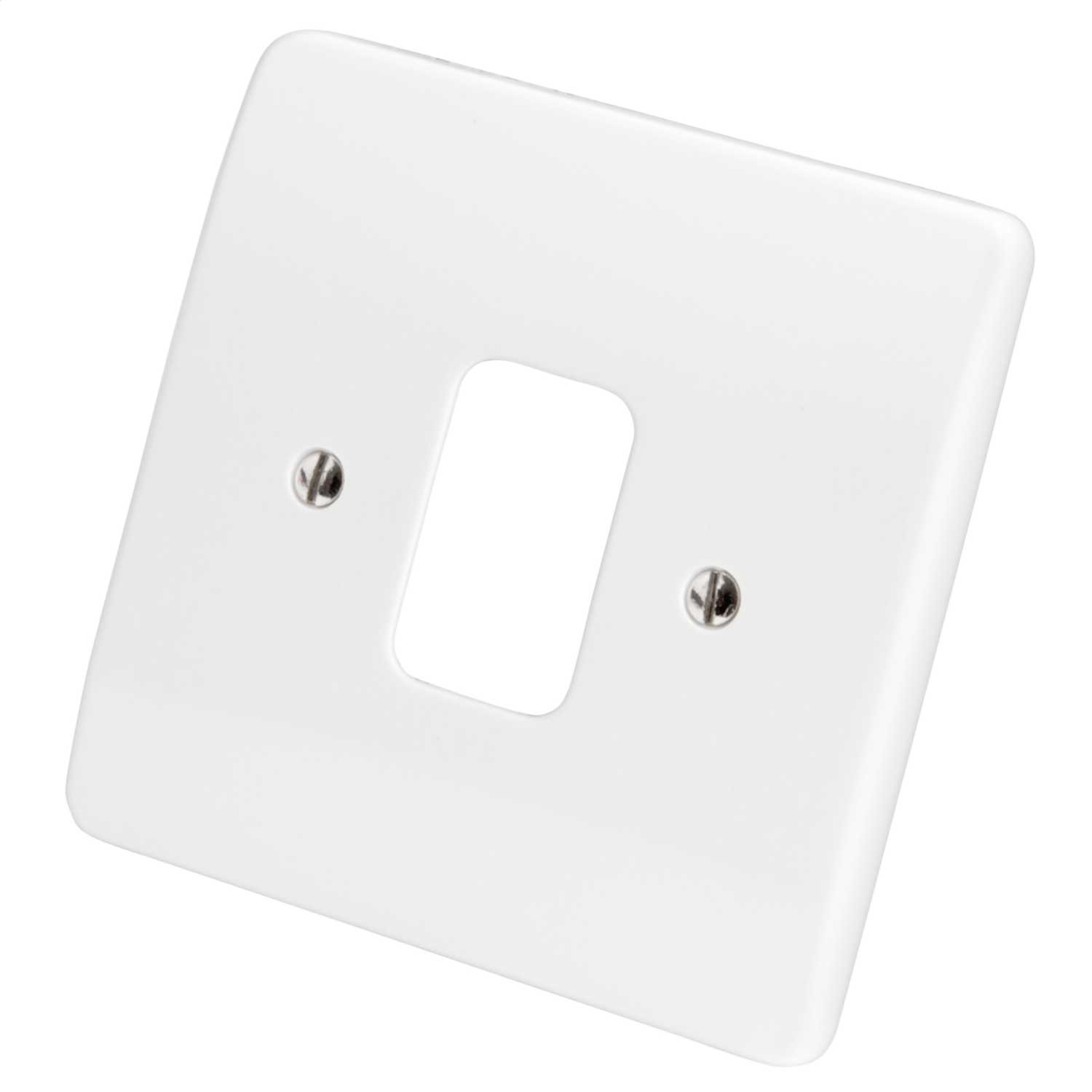 MK Grid Plus 1 Gang Grid Front Plate White (K3631WHI) | CEF