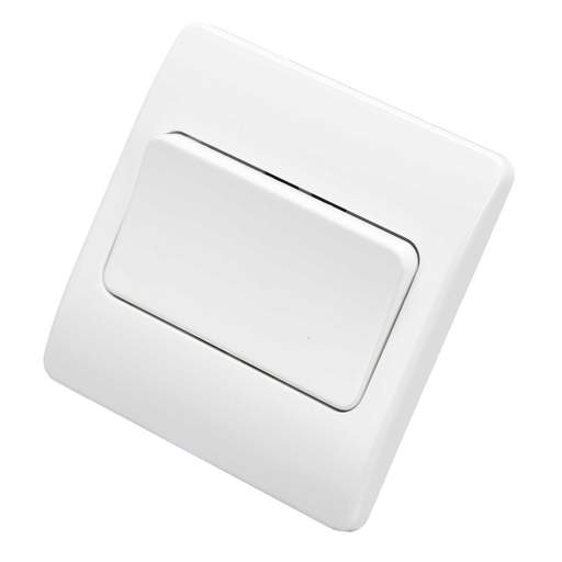 MK Logic Plus 10A 1 Gang 2 Way Light Switch with Wide Rocker White ...