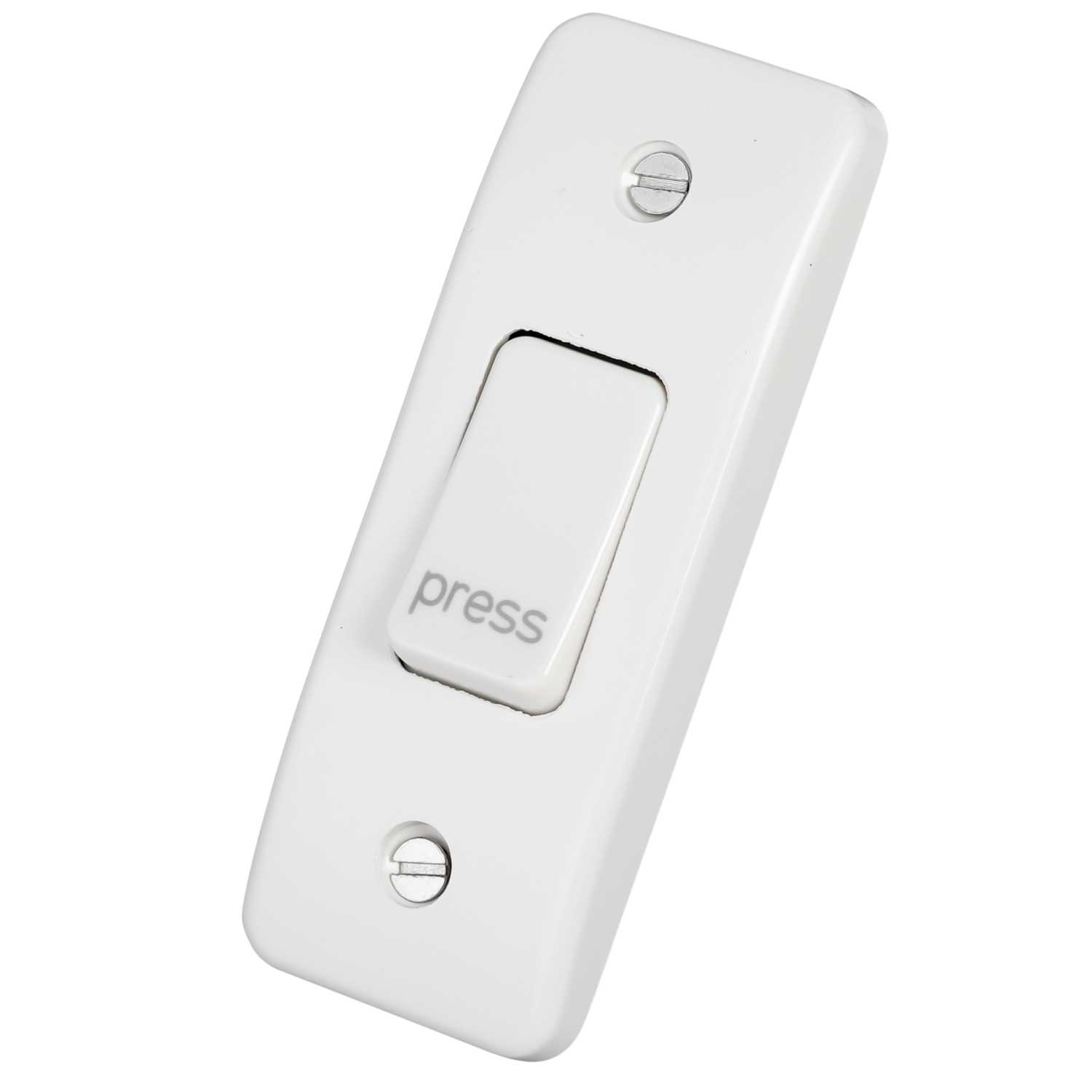 MK Logic Plus 10A SP 1 Gang 2 Way Architrave Switch Marked Press White ...