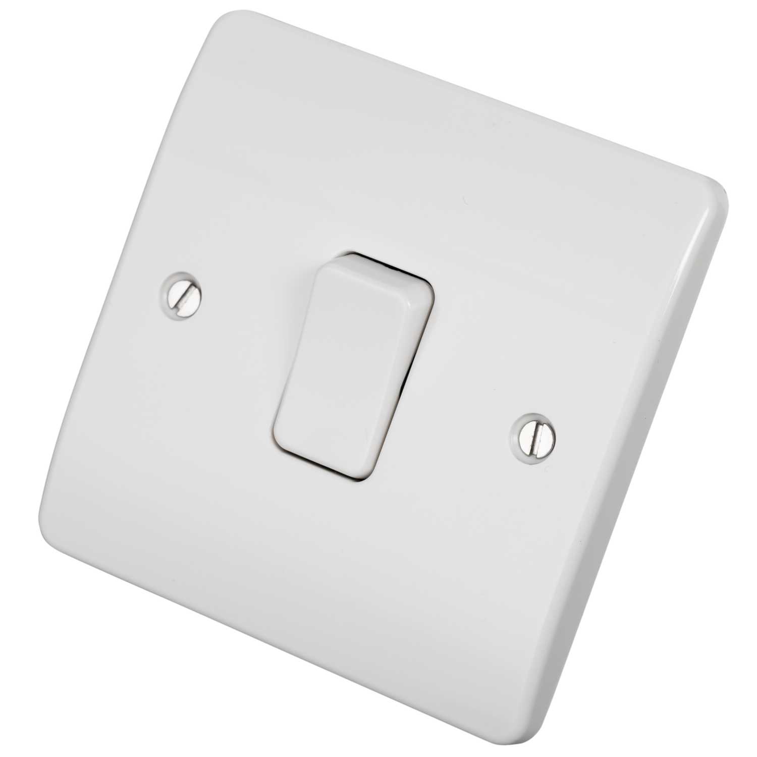 MK Logic Plus 10A 1 Gang 1 Way Light Switch White (K4870WHI) | CEF