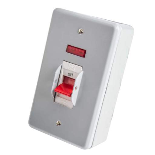 MK Metalclad Plus 32A Triple Pole and Neutral Vertical Switch with Neon ...