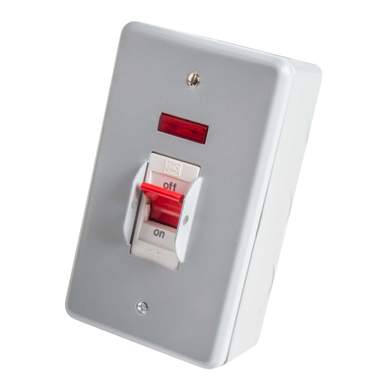 MK Metalclad Plus 32A Triple Pole and Neutral Vertical Switch with Neon ...