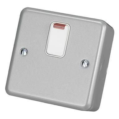 MK Metalclad Plus 20A DP 1 Gang Switch with Neon Metal Clad (K5232ALM ...