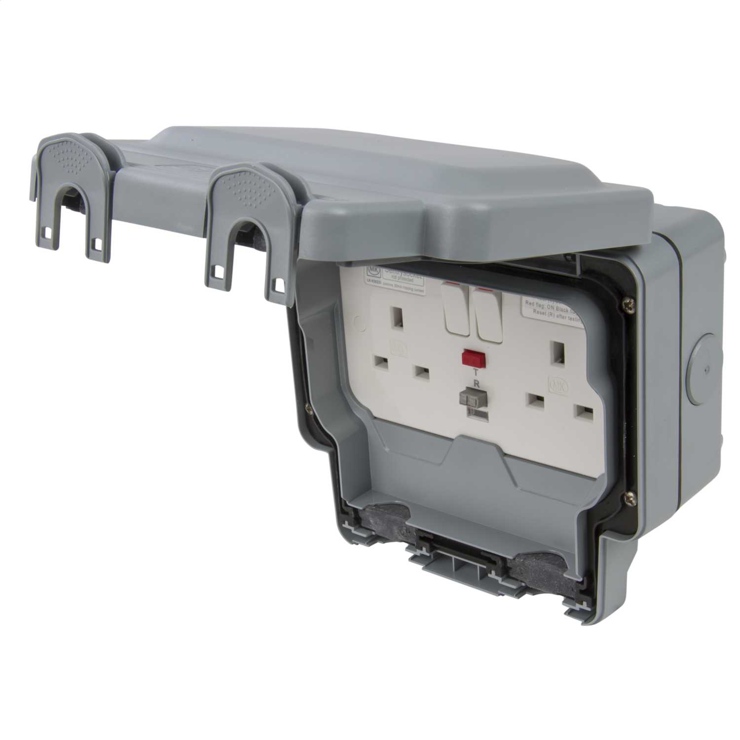 MK Masterseal Plus 13A DP 2 Gang Passive RCD Switched Socket ...