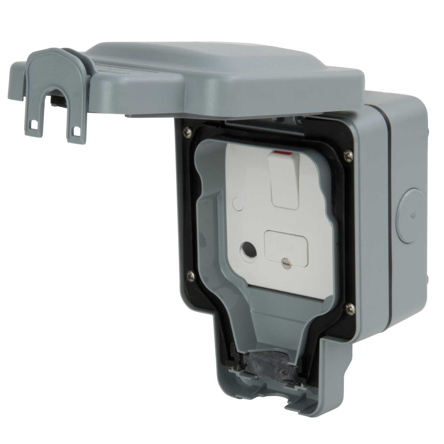 MK Masterseal Plus 13A DP Switched Fused Spur Weatherproof IP66 Grey ...