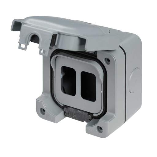 MK Masterseal Plus 1 Gang 1/2 Grid Module Empty Weatherproof Enclosure ...