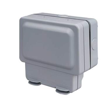 MK Masterseal Plus 13A 2 Gang Weatherproof Switched Socket IP66 Grey ...