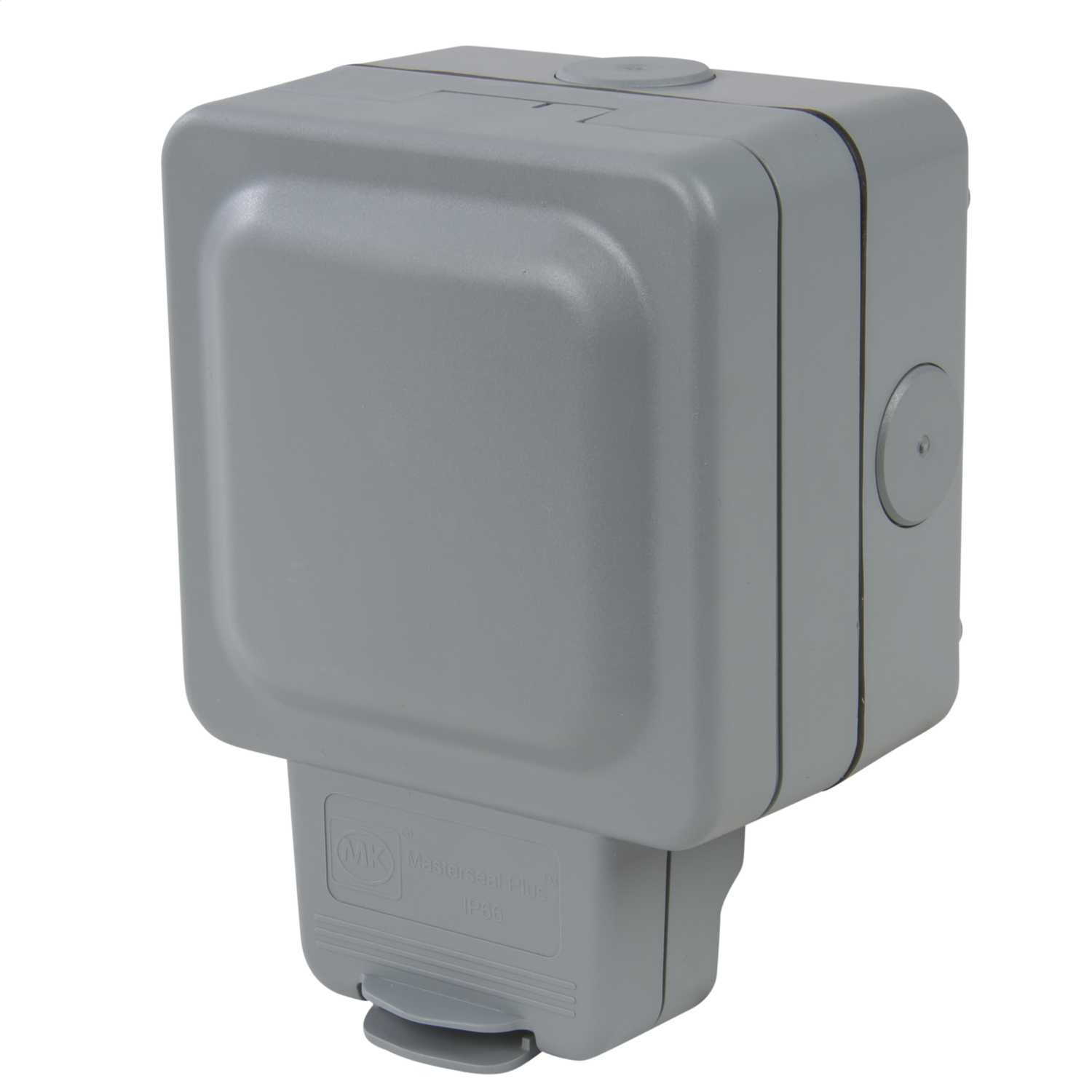 MK Masterseal Plus 13A 1 Gang Switched Socket Weatherproof IP66 Grey ...