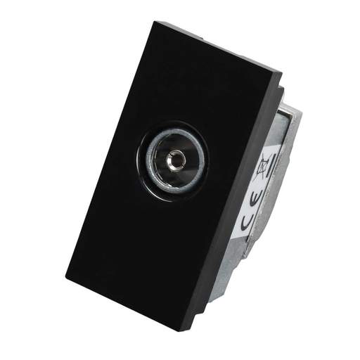 MK Logic Plus Female Non Isolated Coax Euro Module Black (K5851BLK) | CEF