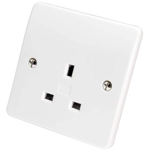 MK Logic Plus 13A 1 Gang Unswitched Socket White (K780WHI) | CEF