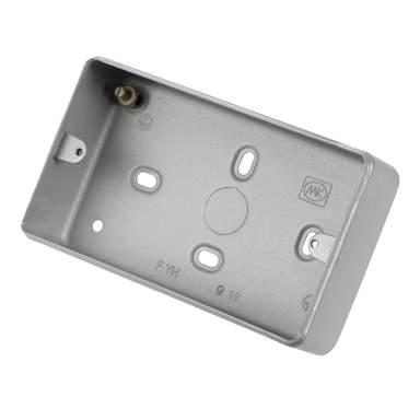 MK Metalclad Plus 2 Gang 40mm Surface Mounting Box Metal Clad with ...