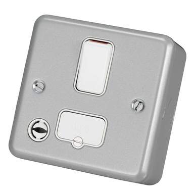 MK Metalclad Plus 13A DP Switched Fused Spur with Flex Outlet Metal ...