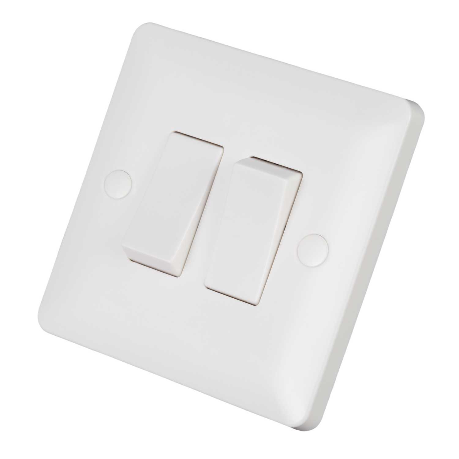 MK Base 10A 2 Gang 2 Way Light Switch White (MB4862WHI) | CEF