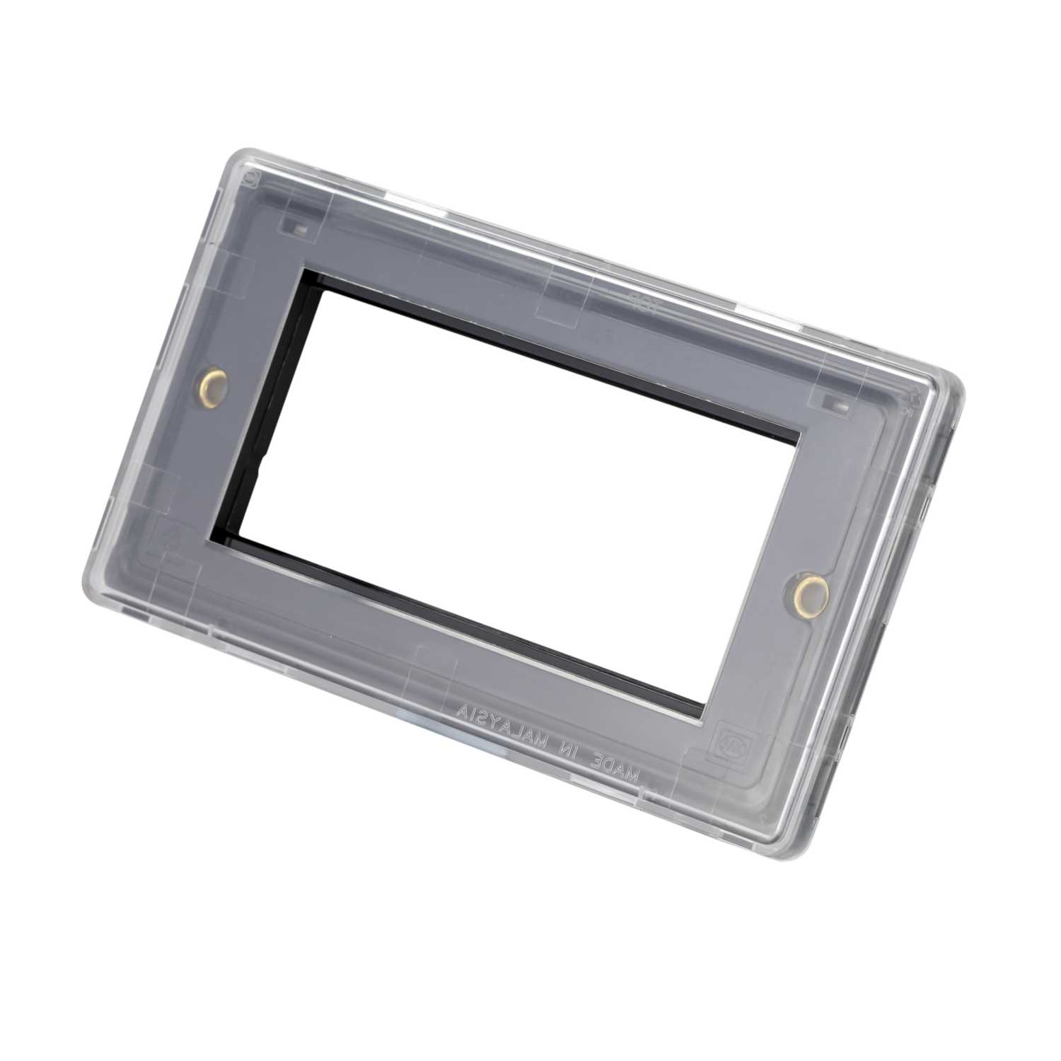 MK Dimensions 2 Gang 4 Euro Module Front Plate Black (MH4184BLKC) | CEF