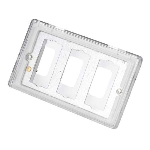 MK Dimensions 2 Gang 3 Module Grid Mounting Frame White (MH4333WHIC) | CEF